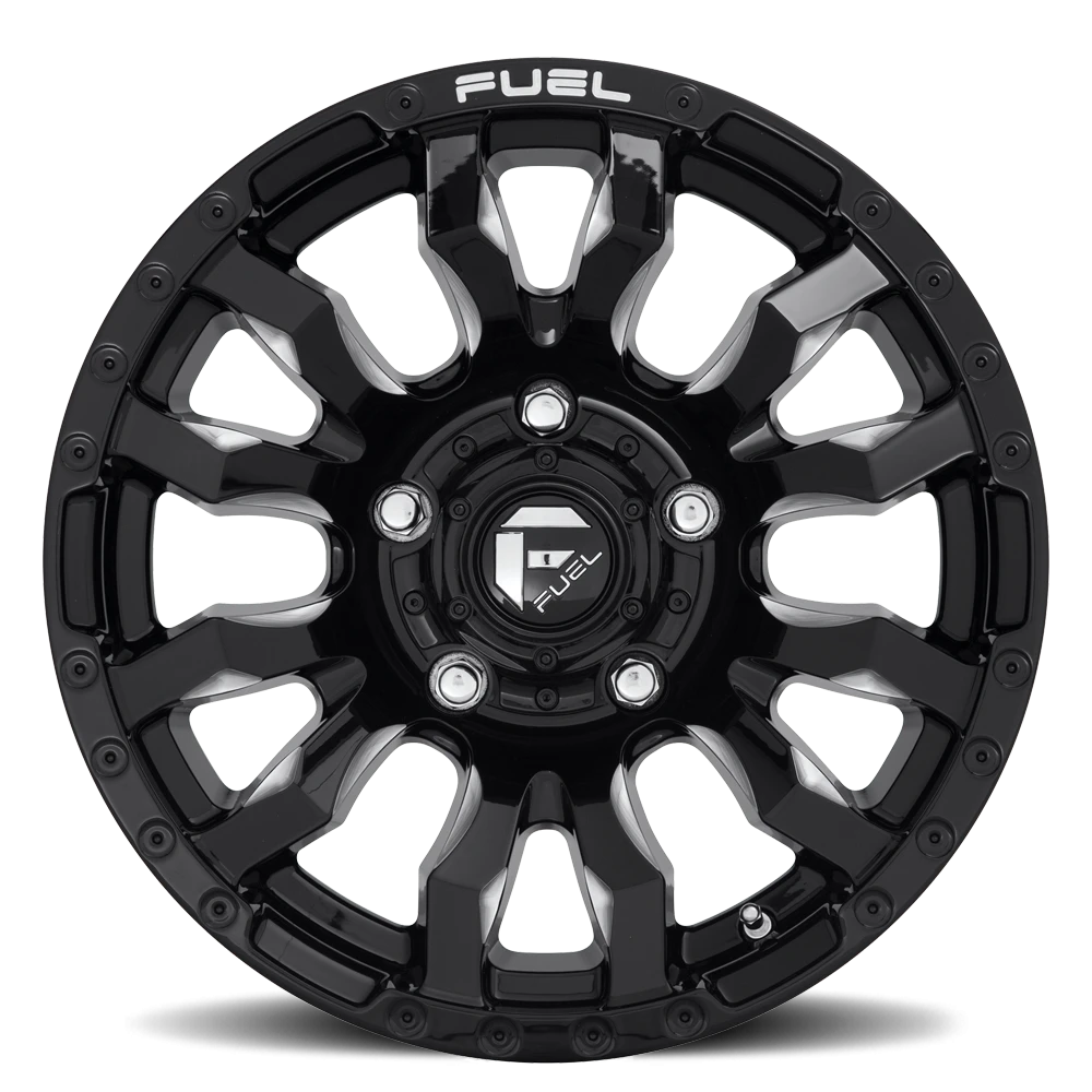 Fuel Blitz D673 20x10 -18 5x127mm 71.5mm Gloss Black Milled