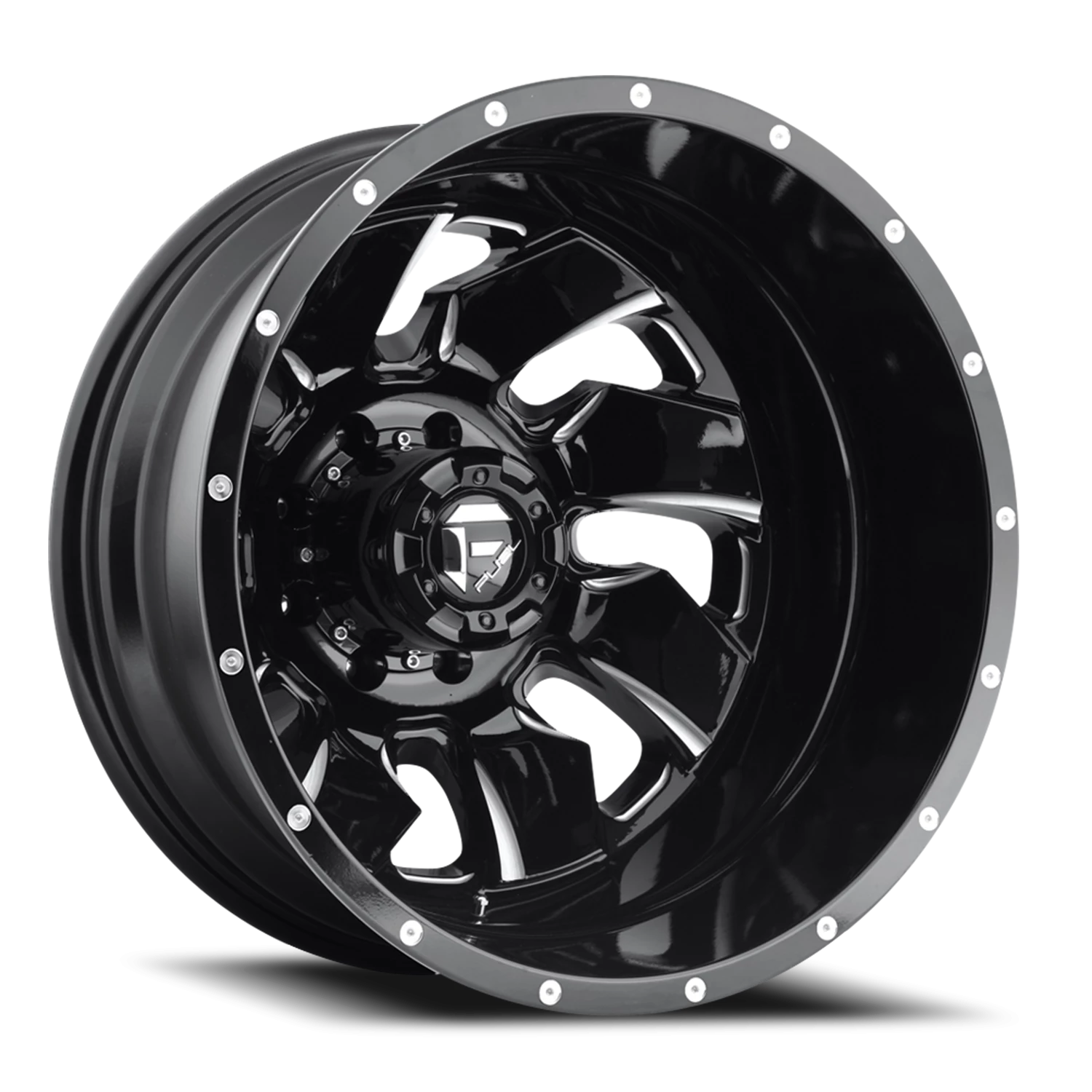 Fuel Cleaver Dually D574 20x8.3 -202 8x200mm 142mm Gloss Black Milled