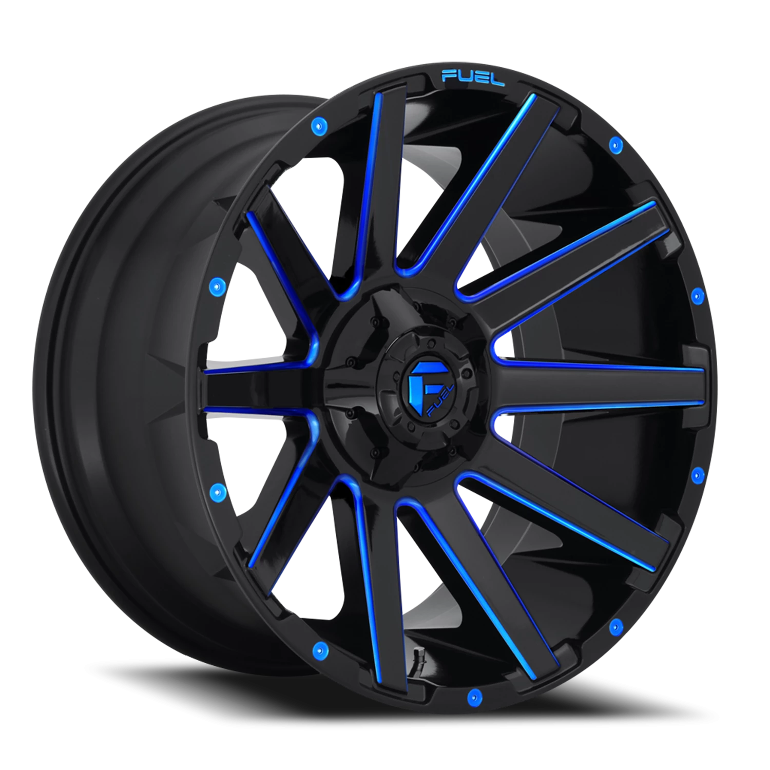 Fuel Contra D644 20x10 -18 5x114.3/5x127mm 78.1mm Gloss Blue Milled