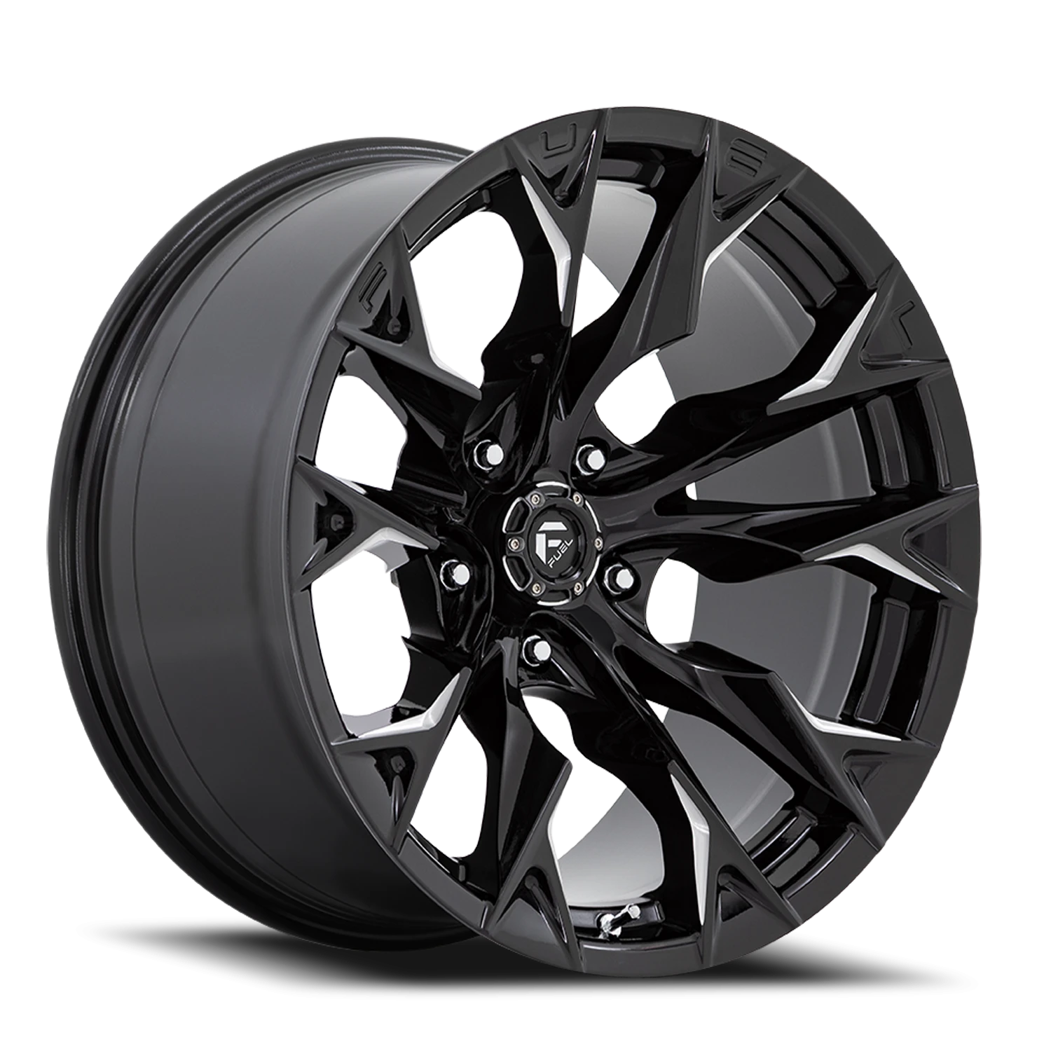Fuel Flame 5 D803 20x10 -18 5x139.7mm 78.1mm Gloss Black Milled