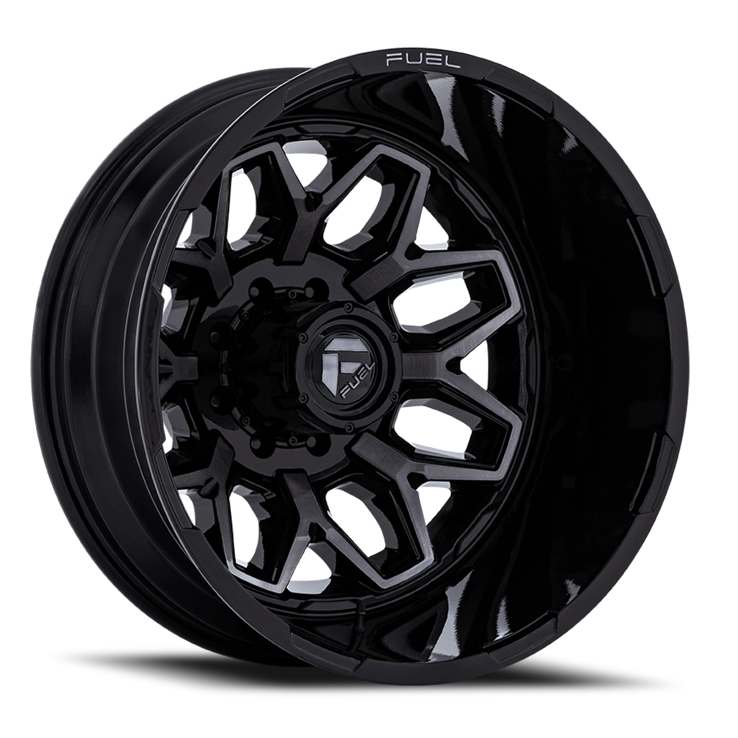 Fuel Flux Dually D875 22x8.25 -227 8x210mm 154.3mm Gloss Black Double