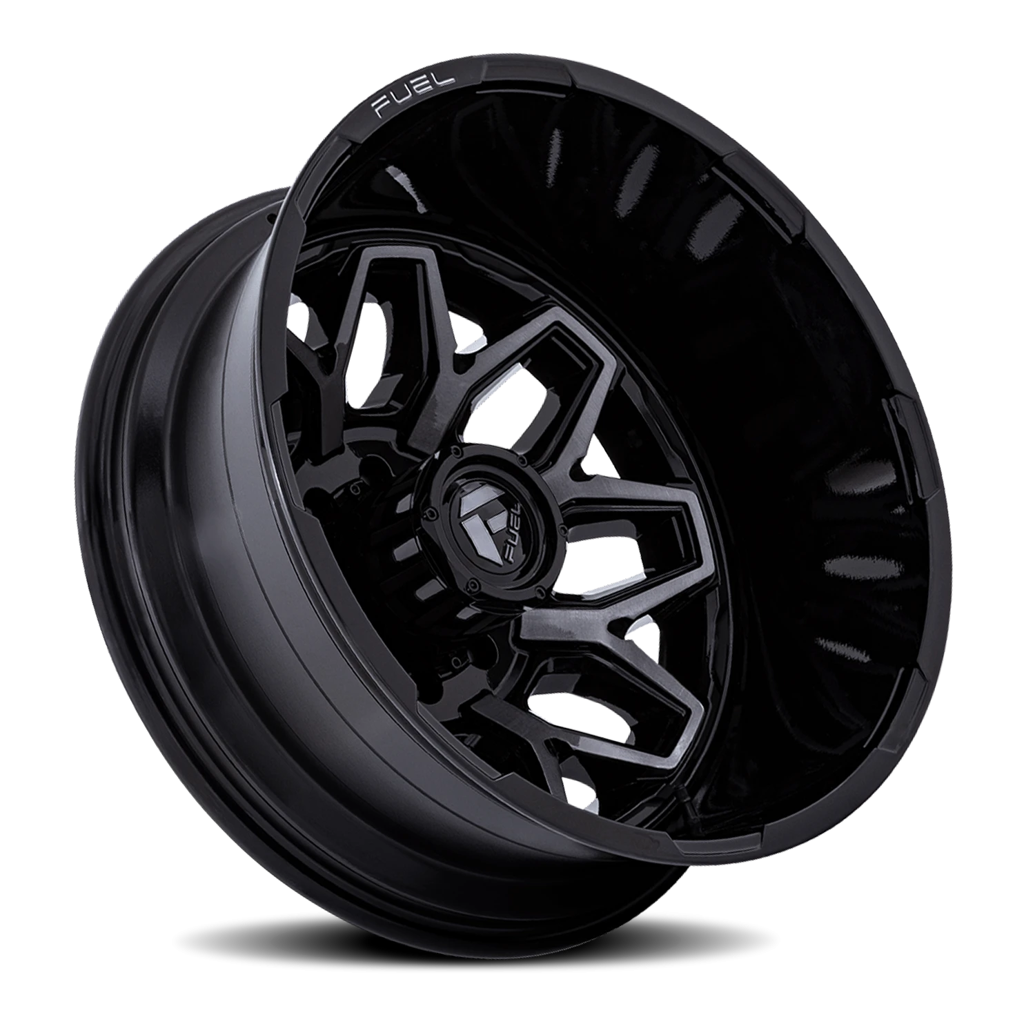Fuel Flux Dually D875 22x8.25 -201 8x200mm 142mm Gloss Black Double Da