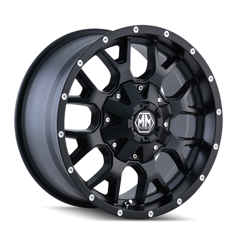 Mayhem Warrior 8015 Matte Black 20x10 6x135/6x139.7 x25mm 106mm