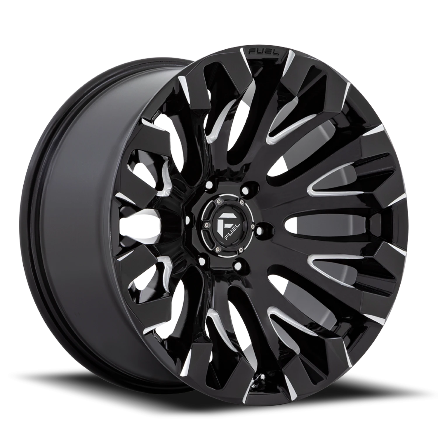 Fuel Quake D828 20x9 +1 6x139.7mm 106.1mm Gloss Black Milled