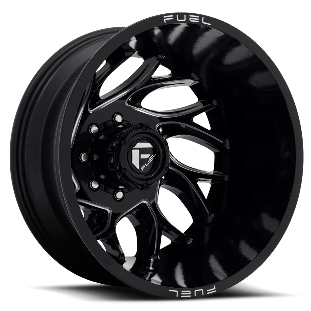 Fuel Runner Dually D741 22x8.25 -220 8x210mm 154.3mm Gloss Black Mille
