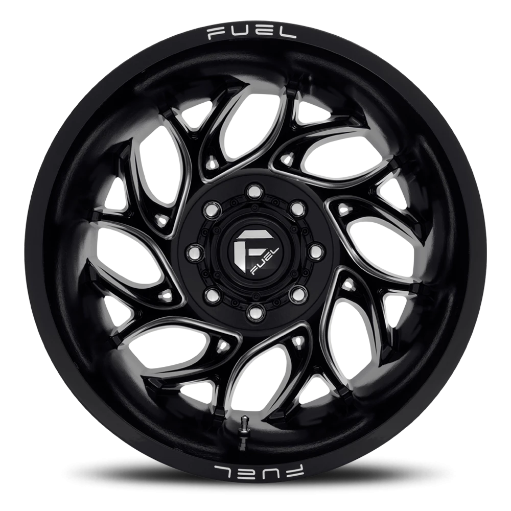 Fuel Runner Dually D741 22x8.25 -220 8x210mm 154.3mm Gloss Black Mille