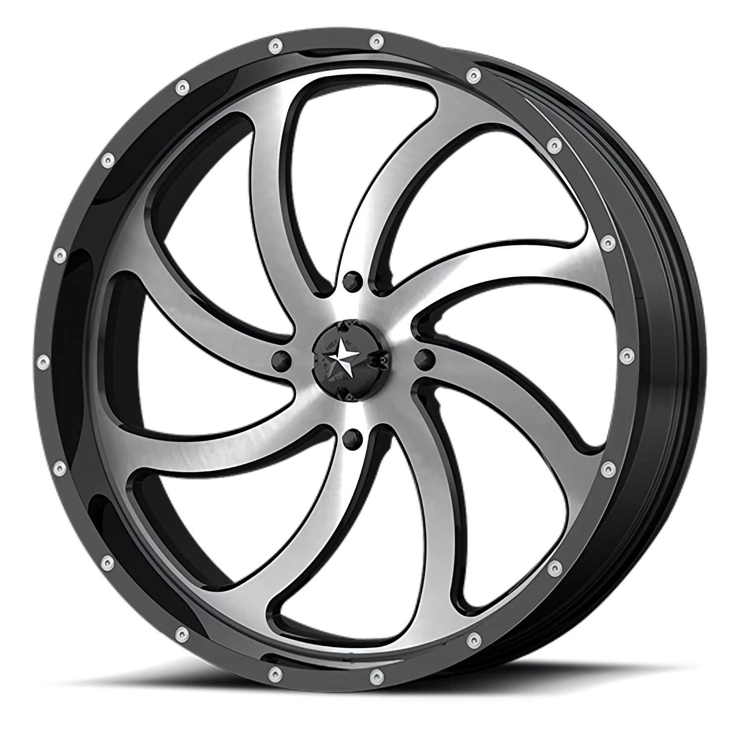 MSA Switch M36 GBM 22x7 +0 4x137mm 112mm Gloss Black Machined Face