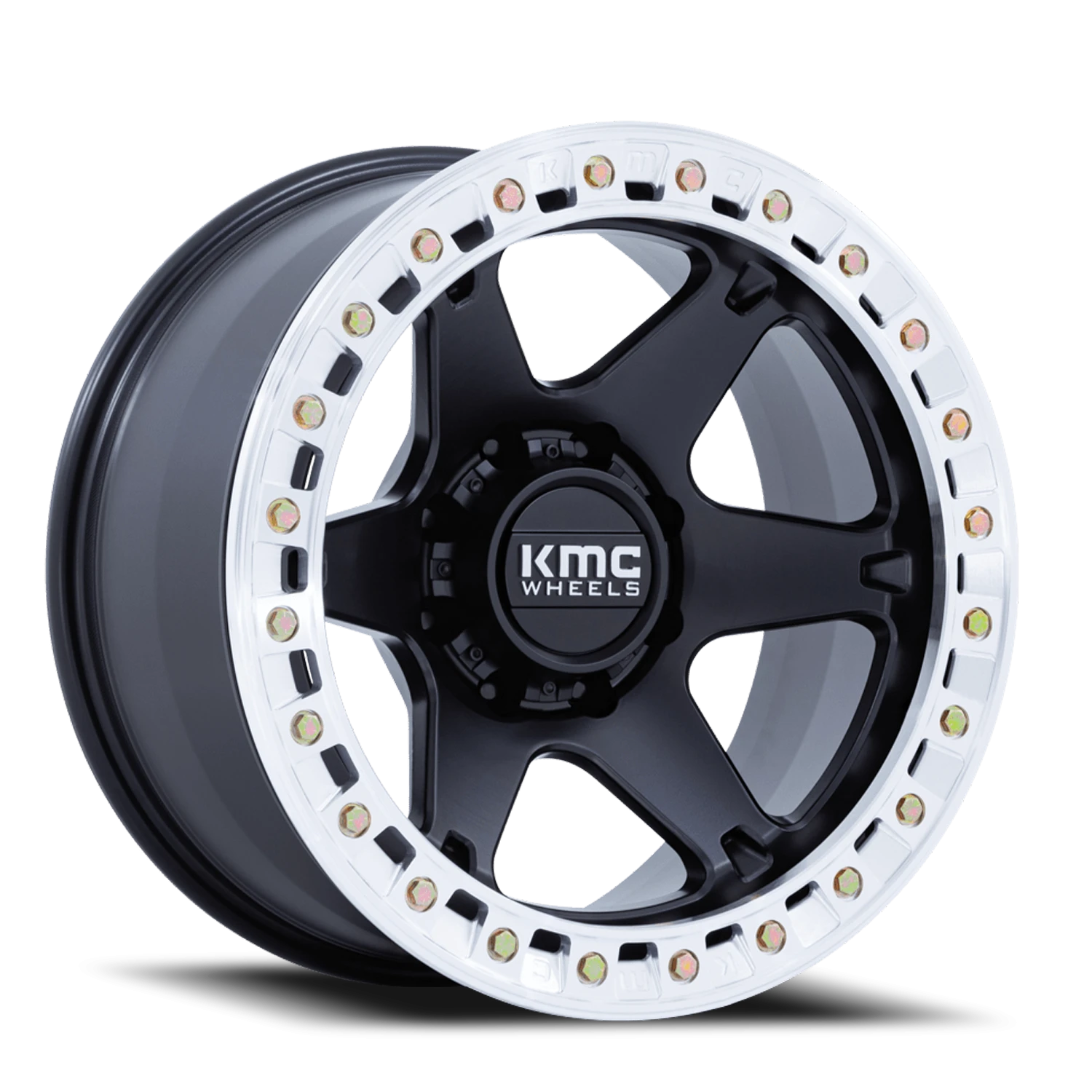 KMC VI Beadlock KM238 BM 17x9 -38 5x127mm 71.5mm Satin Black Machined